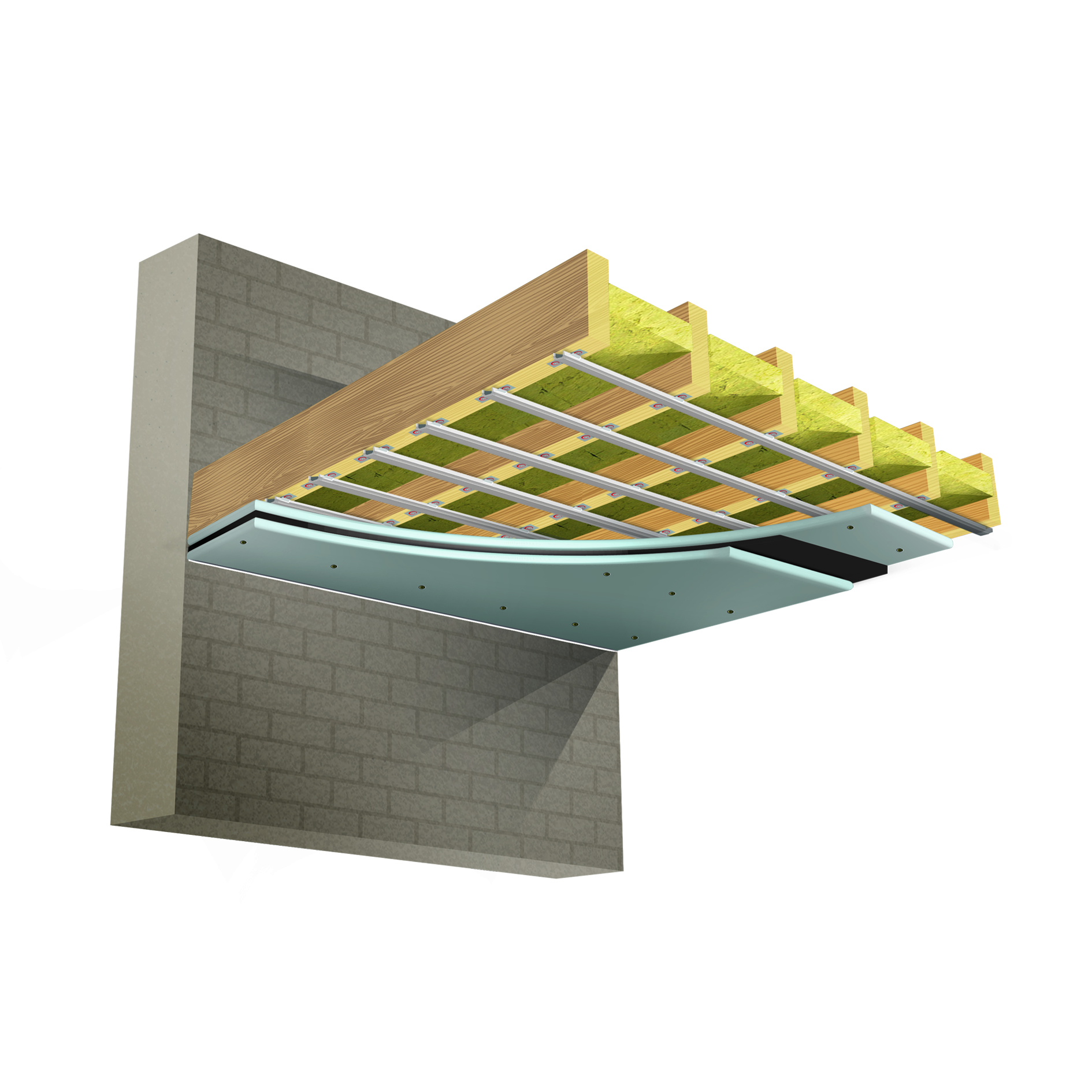AcoustiClip Timber Joist Ceiling System Soundproof Kit | Auditorium ...